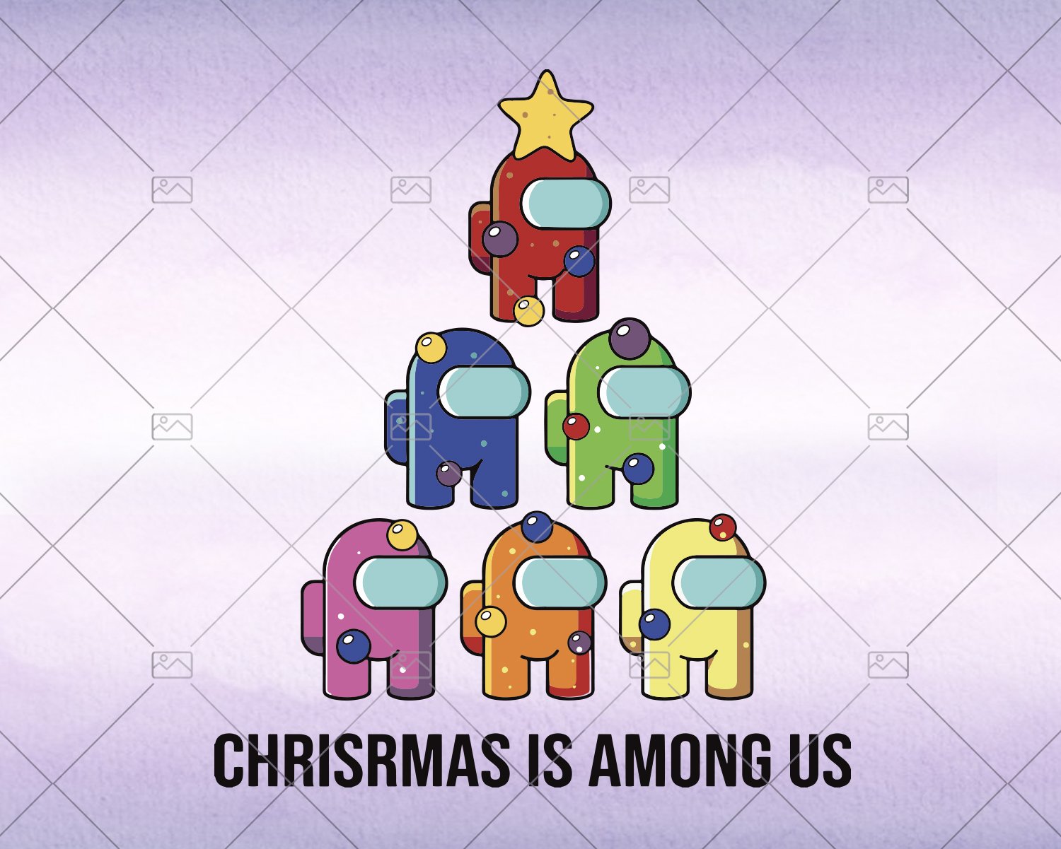 Among Us Svg Christmas Is Among Us - Pine Tree - Svg, Instant Download ...