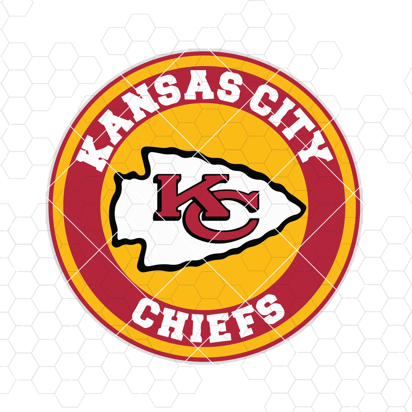 Kansas City Chiefs Circle Logo Digital Cut Files Svg, Dxf, Eps, Png ...