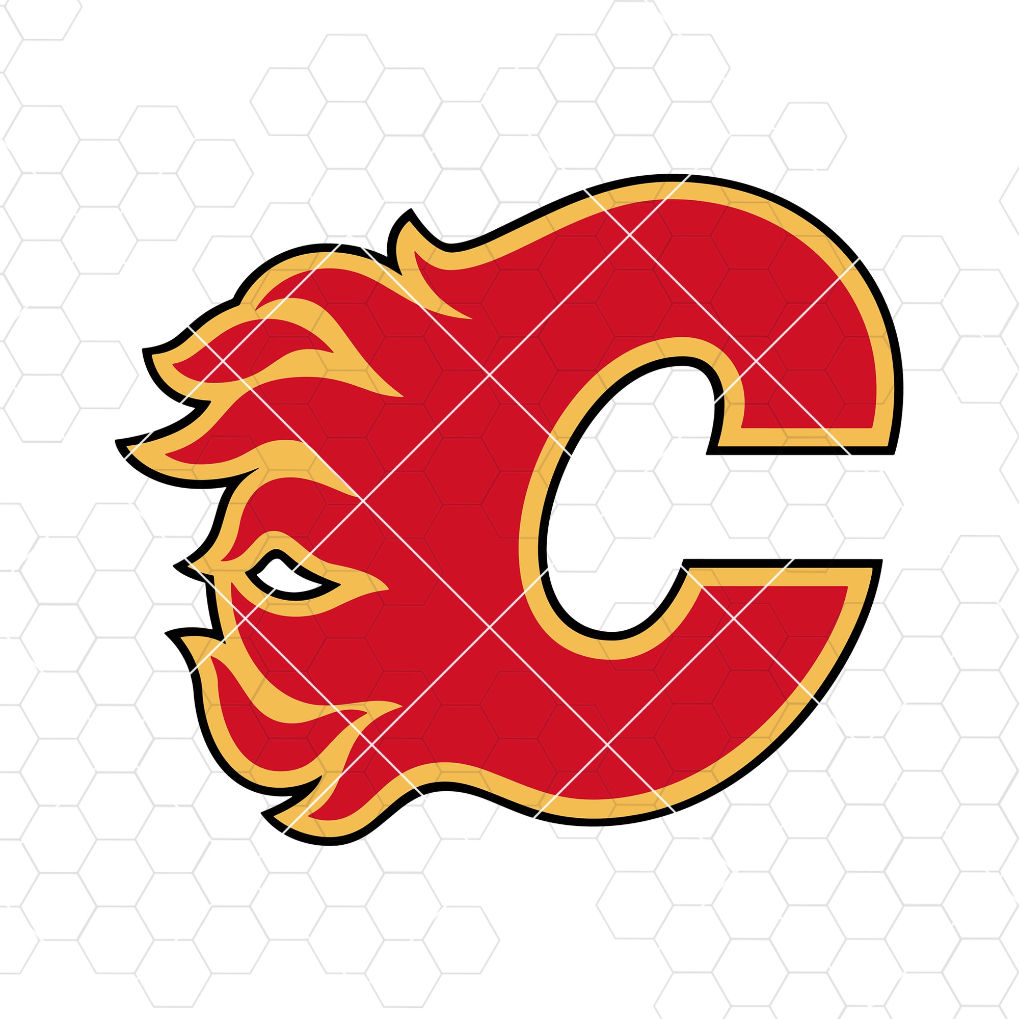 Calgary Flames Digital Cut Files Svg, Dxf, Eps, Png, Cricut Vector ...