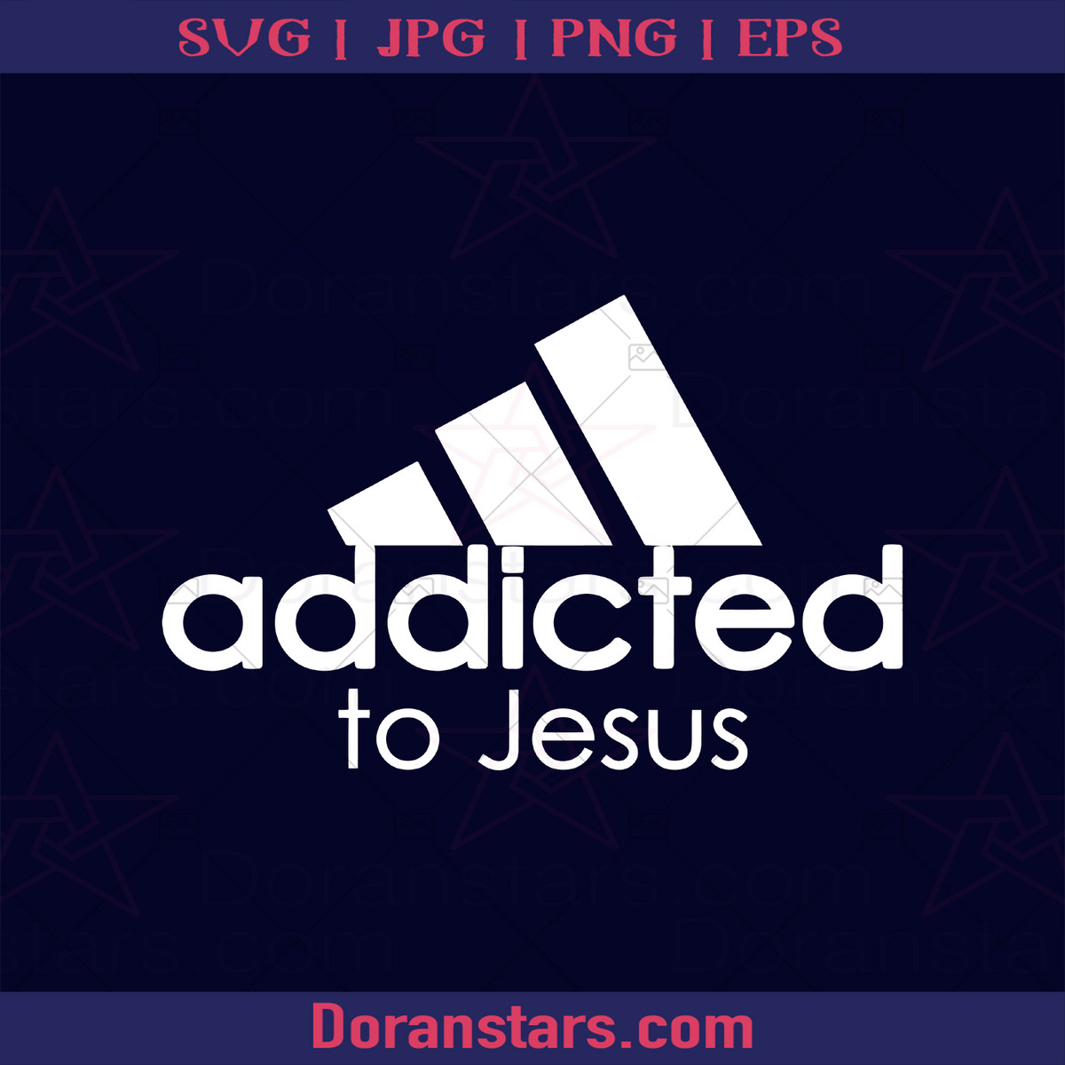 Religious Svg Addicted To Jesus, Adidas Jesus, Slav Jesus logo, Svg ...