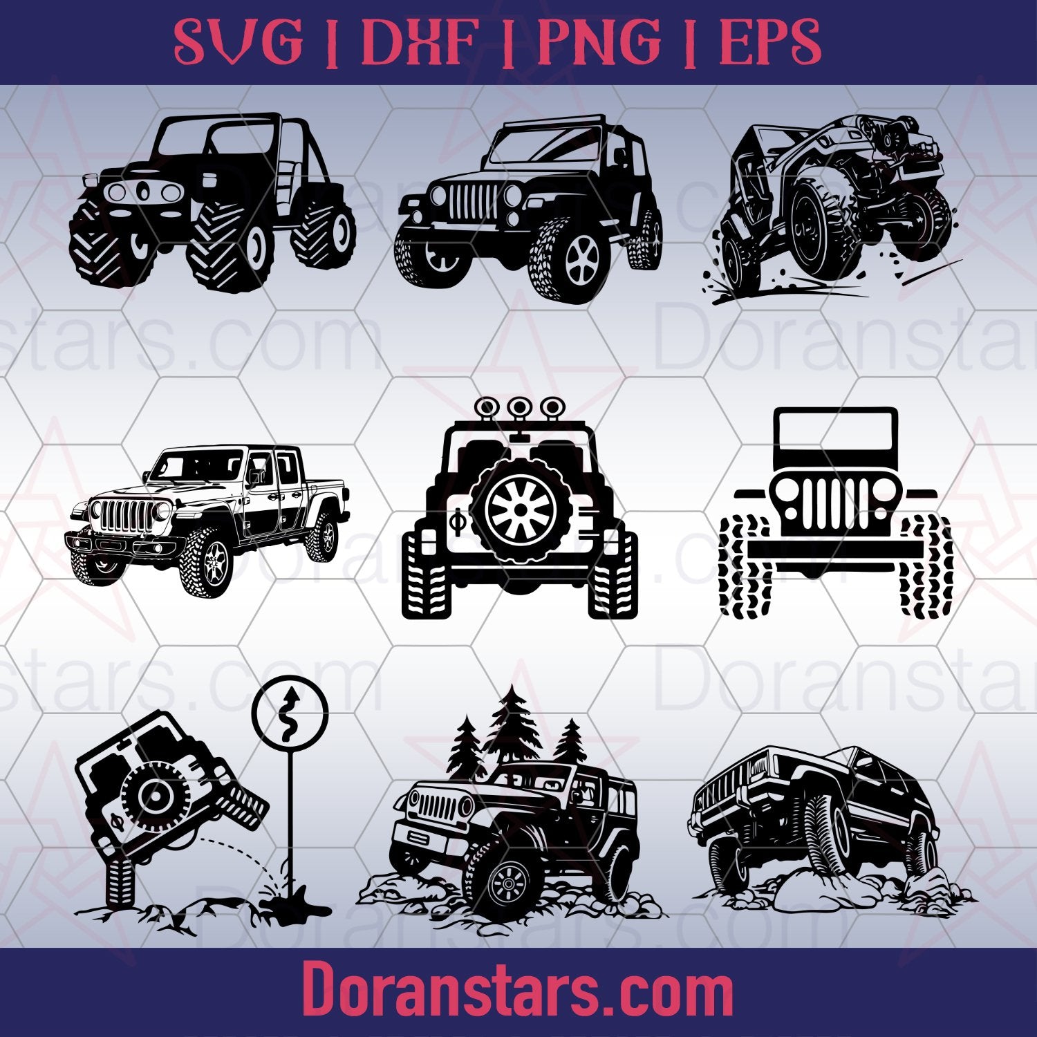 Jeep Svg Offroad Jeep - Bundle Jeep - Svg - png - eps - dxf vector ...