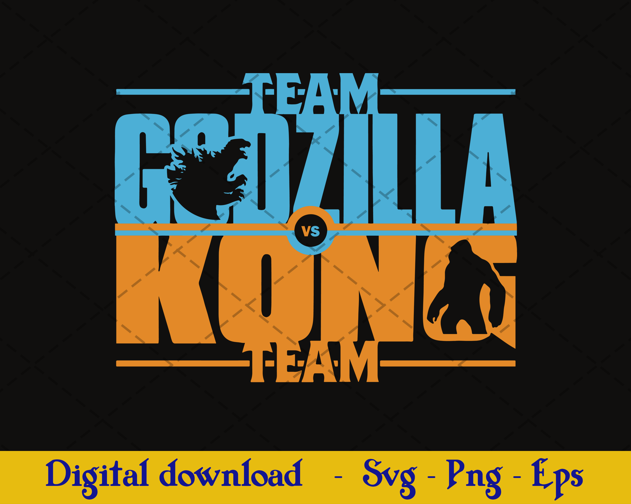 Godzilla Godzilla vs Kong, svg, digital files logo, Svg Files For ...