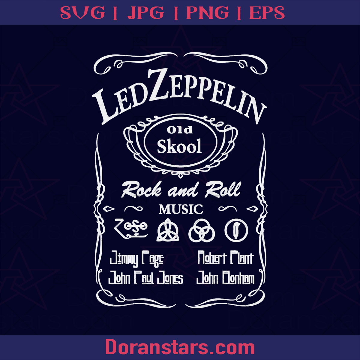Music Svg Led Zeppelin Old Skool Rock And Roll Music, Old School logo ...