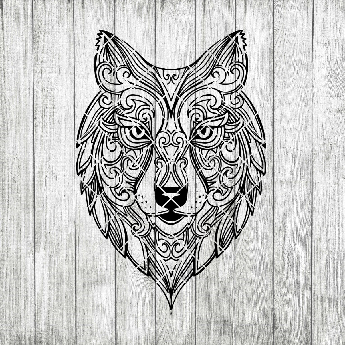Mandala Svg Wolf Mandala svg, Zentangle Wolf svg, Intricate svg File ...