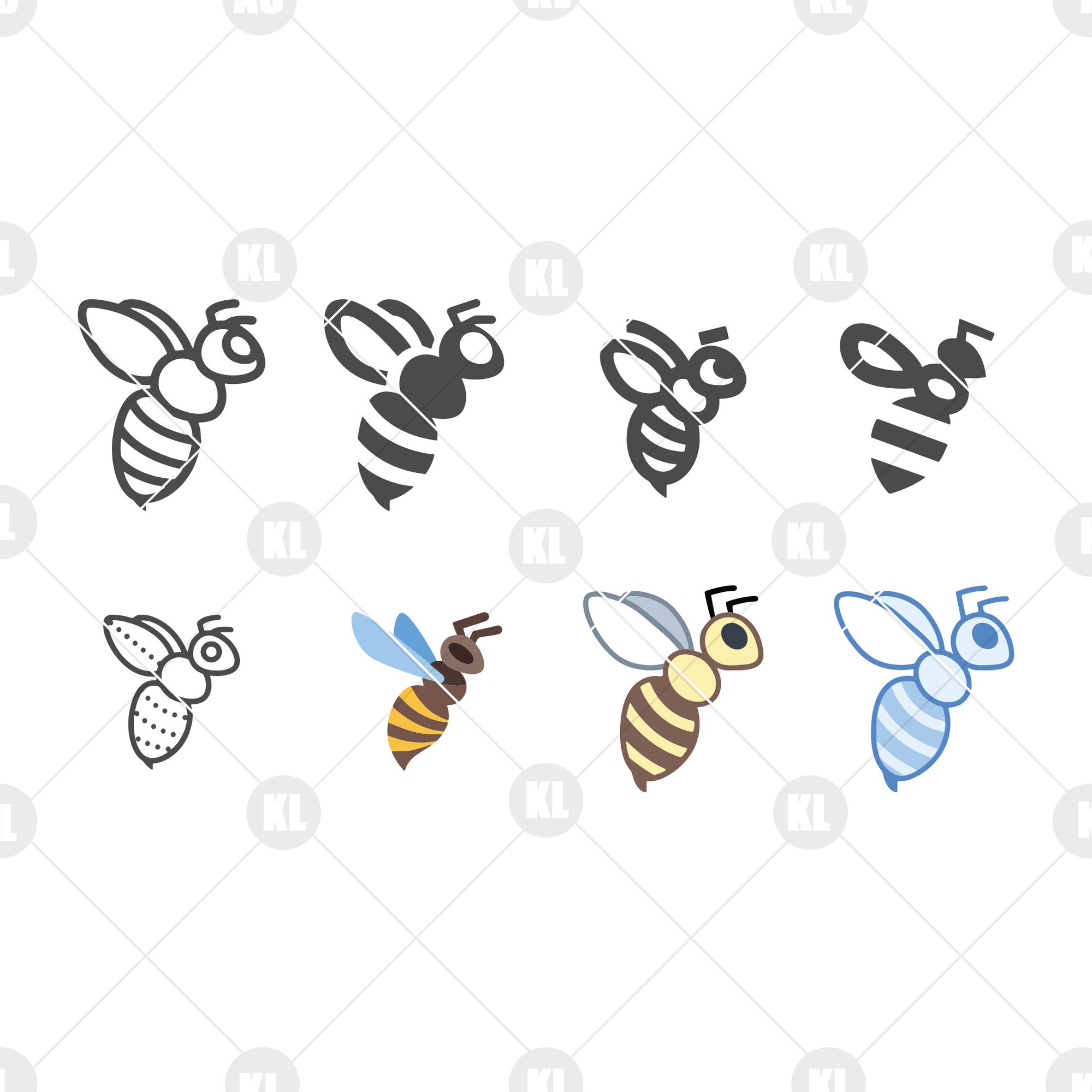 Bee svg Bumblebee Digital Cut Files Svg, Dxf, Eps, Png, Cricut Vector ...
