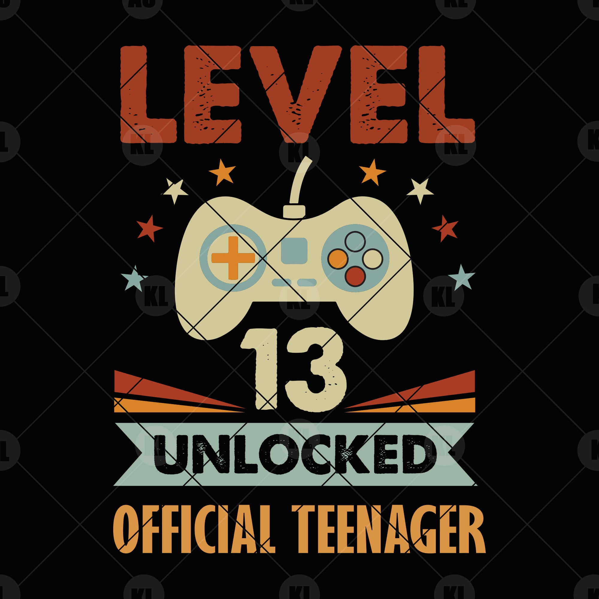 Birthday svg Level 13 Unlocked Official Teenager Digital Cut Files Svg ...