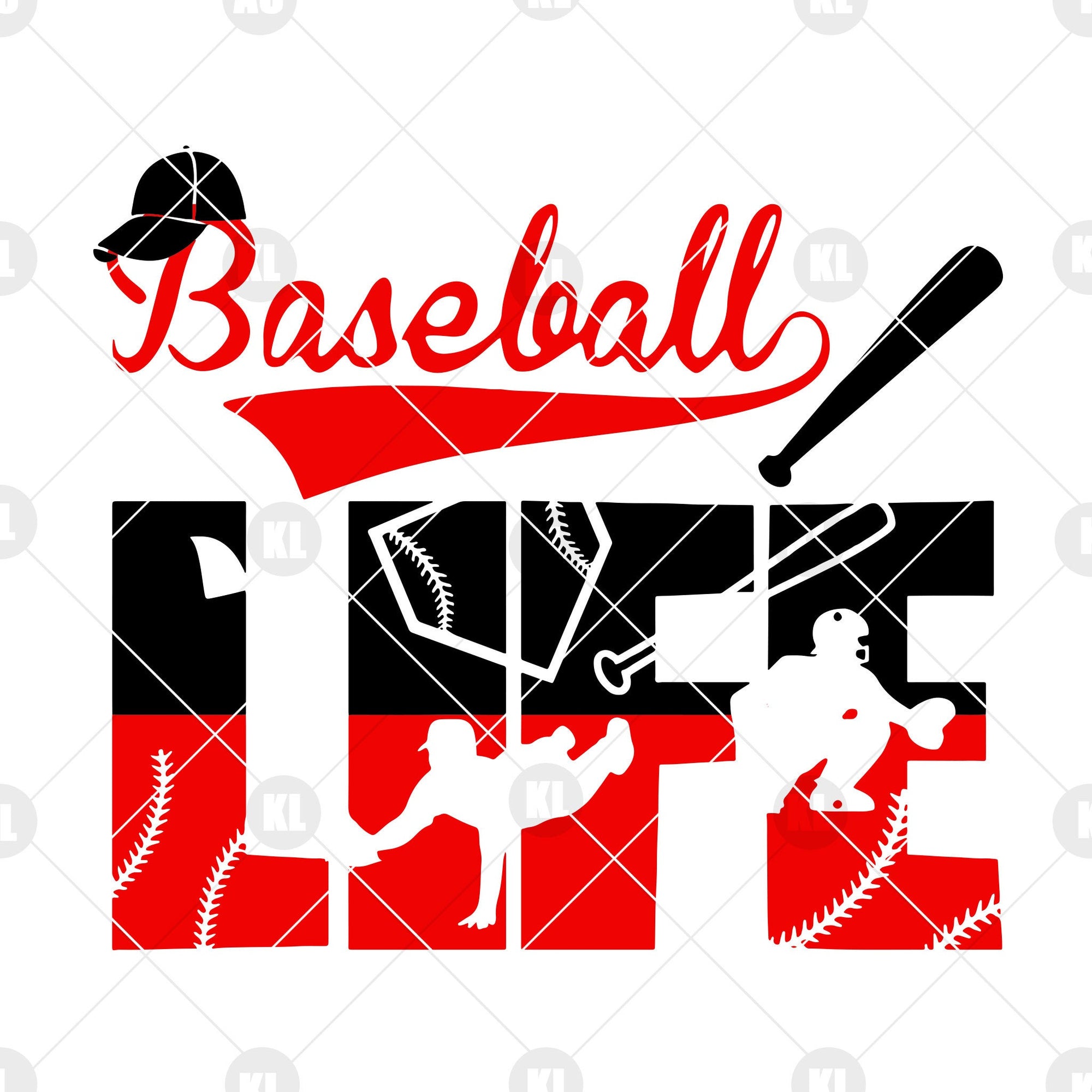 Baseball Svg Baseball Life Digital Cut Files Svg, Dxf, Eps, Png, Cricut ...
